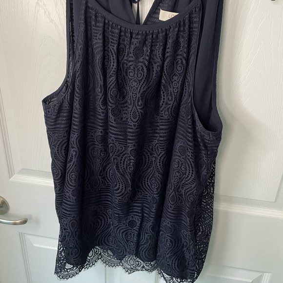 LOFT | Tops | Like New Navy Loft Tank | Poshmark